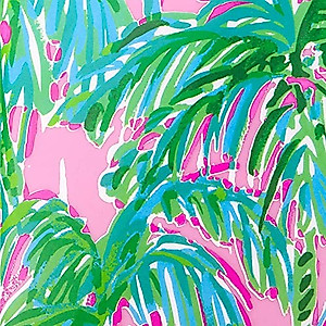 Lilly Pulitzer Leatherette Initial Keychain, Letter Bag Charm for Women, Suite Views (C)