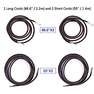 Bealuffe Replacement Cords for Zero Gravity Chair 4 Cords Patio Recliner Repair Laces for Lounge Chair Bungee Chair Antigravity Chair (Coffee)