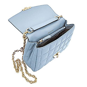 Michael Kors Ladies SoHo Large Quilted Leather Shoulder Bag - Pale Blue