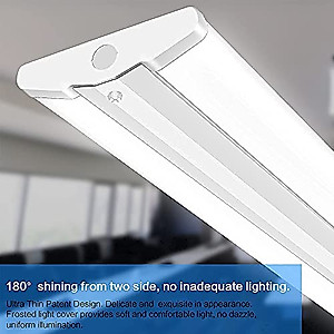 AntLux 110W 8FT LED Shop Lights Ultra Slim LED Wraparound, 12600LM, 5000K, 8 Foot Strip Light, Flush Mount Garage Office Warehouse Ceiling Lighting Fixture, 8 Foot Fluorescent Tube Replacement, 4 Pack