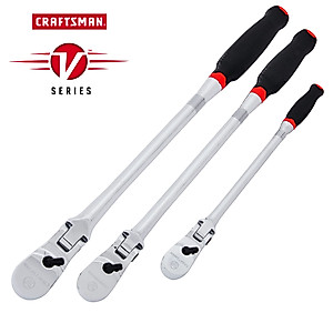 CRAFTSMAN V-SERIES Ratchet Set, Flexible Head, Comfort Grip, 3 Piece (CMMT86506V)