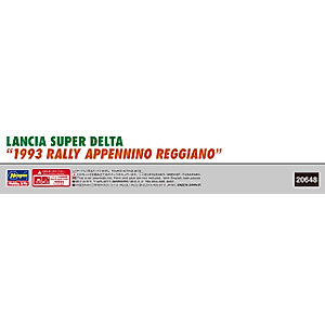 Hasegawa 20648 1/24 Lancia Super Delta, 1993 Rally Appennino Reggiano Model Kit, Multi-Colour