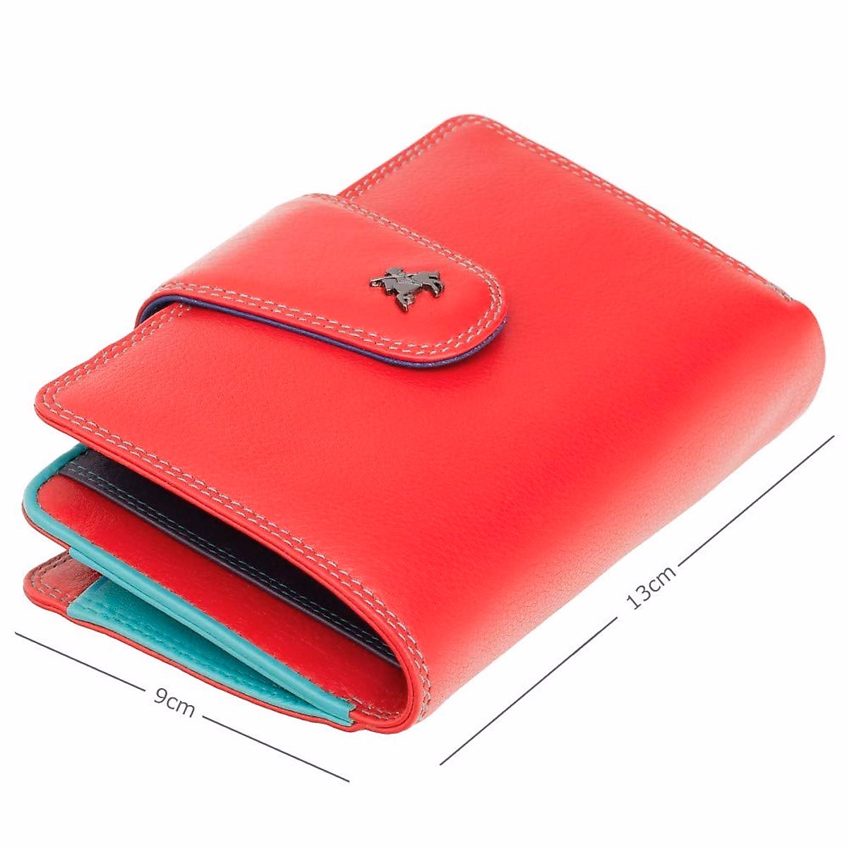 VISCONTI SP31 Soft Leather Multi Colored Bifold Wallet (Red)