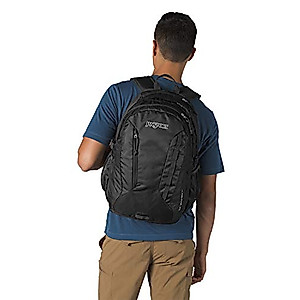 JanSport Agave Hiking Backpack - 32 Liter Daypack with Universal 3L Hydration System or 15 Inch Laptop Sleeve, Black