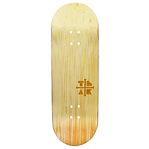 Teak Tuning Prolific Wooden Fingerboard Deck, Bamboo Samurai - 32mm x 97mm - Handmade, Pro Shape & Size - Five Plies Wood Veneer - Includes Prolific Foam Tape