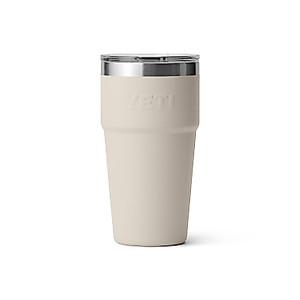 YETI Rambler 20 oz Stackable Tumbler, Stainless Steel, Vacuum Insulated with MagSlider Lid, Cape Taupe