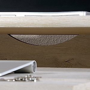 Sauder Edge Water Computer Desk, L: 59.06" x W: 23.23" x H: 29.02", Chalked Chestnut finish