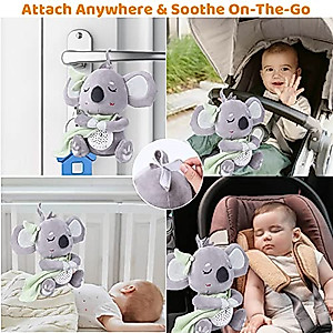 Baby Soother, Portable Sound Machine Baby with Projector, Night Light, 15 Lullabies, Baby White Noise Machine for Cribs Travel Newborns, Auto-Off & Volume Control, Baby Shower Gifts Infants Girls Boys