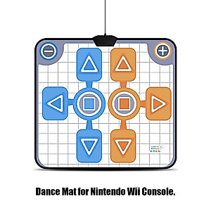 Sonew Double Person Non-slip Party Dancing Pad Dance Mat Compatible for Nintendo Wii Console Game