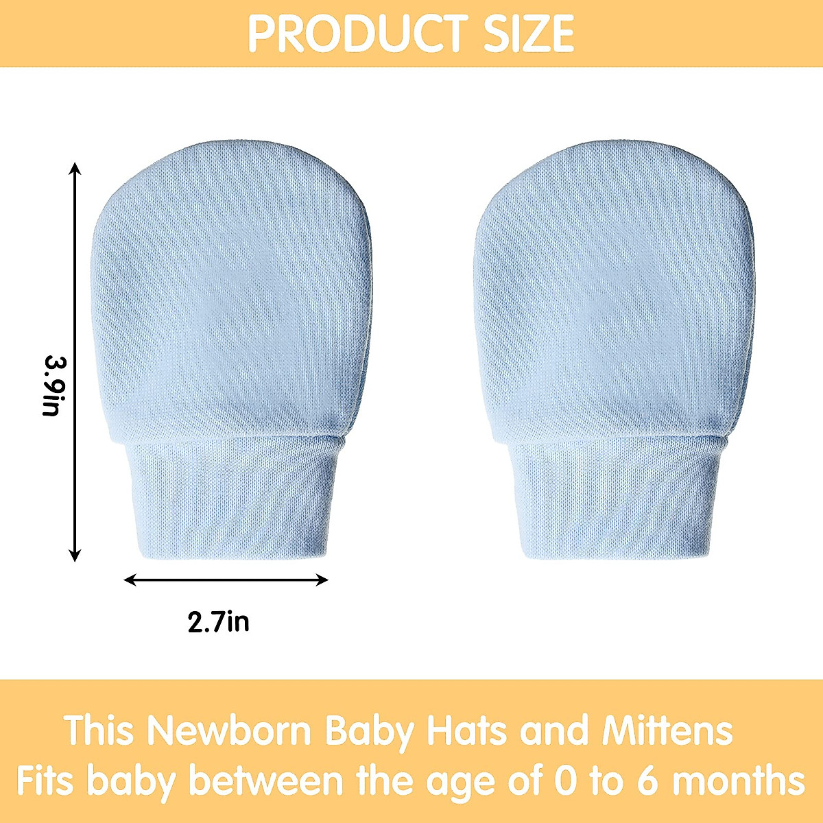 18 Pairs of Newborn Baby Mittens Infant Toddler Gloves No Scratch Mittens Cotton Gloves for 0-6 Months Baby Boys Girls (Dark Color)