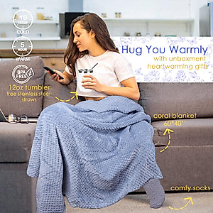 Self Care Gifts for Women, Get Well Soon Gifts for Women, Feel Better After Surgery Care Package with Blanket, Sympathy Gifts Thinking of You Birthday Gift Basket for Her Sister Best Friends Mom