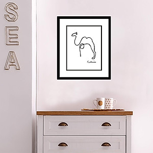 Amanti Art Framed Wall Art Print 20x17 The Camel by Pablo Picasso, Animals Wall Art, Museum Masters Classics Decor, Small Poster Painting Artwork for Living Room, Bedroom, Bathroom, Kitchen, Office