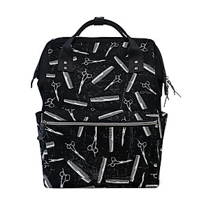 DerlonKaje Diaper Bag Backpack, Waterproof, Large Capacity, Multi-function Travel Backpack, Hair Stylist Bag