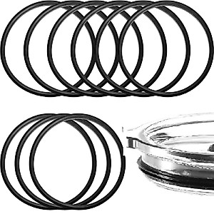 Patelai 30 oz Replacement Rubber Lid Seals Compatible Seals Lid Gaskets for 30 Oz Insulated Stainless Steel Tumblers Compatible with RTIC Atlin, Randomly Shipped in Oval and Round (Black,9 Pieces)