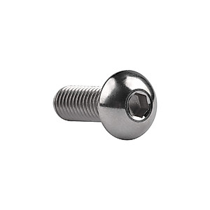 Wanyifa Titanium Ti Water Bottle Cage M5x8 10 12 15mm Bolt Button Head Allen Key Screws Pack of 10 (Silver, M5x15mm)