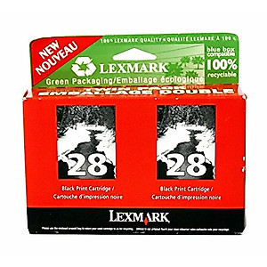 Lexmark 28 Black Twin Pack 18C1570KIT Genuine OEM New In Full Retail Packaging