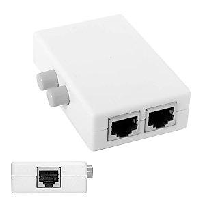 Cablecc UTP STP 2 in 1 Out 2 Ports RJ45 LAN CAT Network Switch Selector Internal External Networking Switcher Splitter Box
