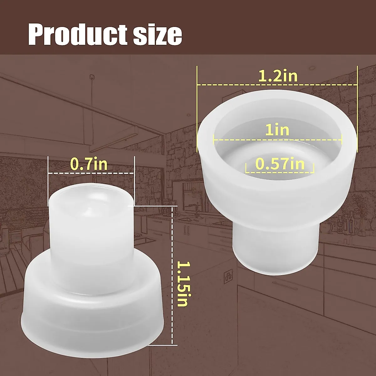 6 Pack 00600.1000 Faucet Silicone Rubber Seat Cup, Fit for Bunn Beverage Equipment (6)