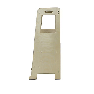 Height Adjustable Kids Kitchen Step Stool with Black and White Activity Board Learning Stool for Toddler Chef Helper Standing Tower