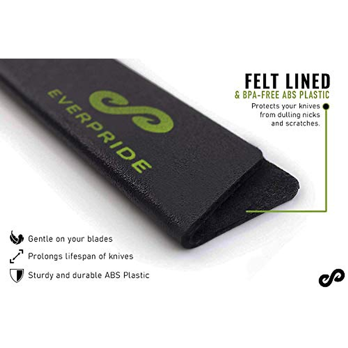 EVERPRIDE Chef Knife Sheath Set (4-Piece Set) Universal Blade Edge Cover Guards for Chef’s and Kitchen Knives – Durable, BPA-Free, Felt Lined, Sturdy ABS Plastic – Knives Not Included