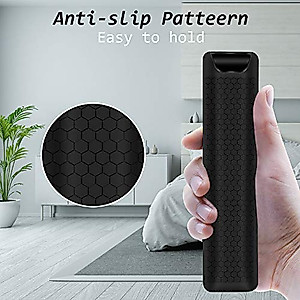Silicone Protecitve Case Cover Holder Compatible for Samsung New Smart 4K Ultra HDTV Remote Control of BN59 Series,Light Weight[Anti-Lost] Anti Slip Shockproof Remote Skin Sleeve Protector-Black