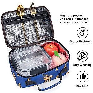 Lunch Box Kids Boys Insulated Lunch Cooler Bag Reusable Lunch Tote Kit for School Travel (Engineering Car Blue)