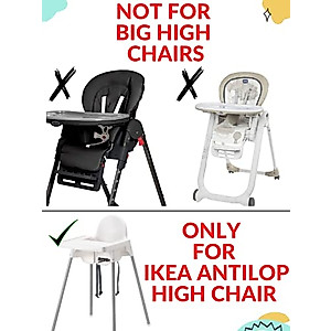 Pamuk Atölyesi High Chair Cushion, Angel Wings,100% Soft Cotton, Breathable, Comfortable,Double-Faced,Stainproof and Washable (White)