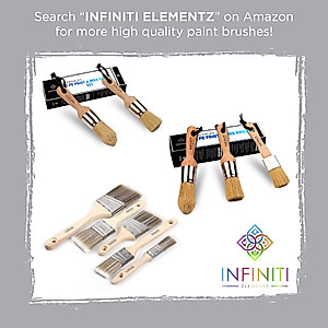 Professional Chalk and Wax Paint Brush 5PC Master Set!!!! Large DIY Painting and Waxing Tool | Smooth, Natural Bristles | Folk Art, Home Décor, Wood Projects, Furniture, Stencils | Reusable