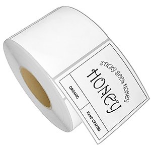 OfficeSmartLabels 4"x3" Direct Thermal Label - Compatible with Rollo Printer & Zebra Desktop Printers and More – 3” Core, Permanent Adhesive & Perforated Postage Label Paper (1 Roll, 1000/Roll)