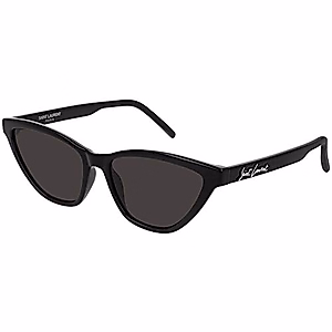 SAINT LAURENT Women's SL333 Sunglasses, Shiny Black, One Size