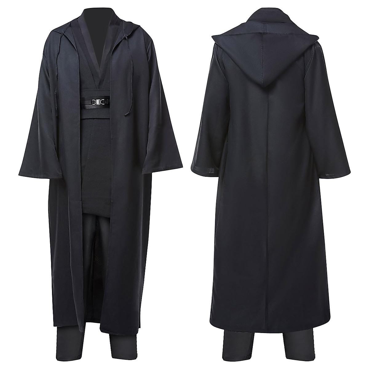 Wecos Tunic Hooded Robe Knight Costume Outfits Halloween Cosplay Costume for Mens Three Versions