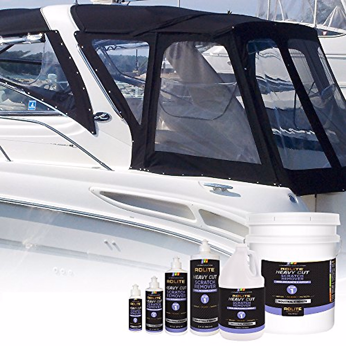 Rolite - RHCSR4z Heavy Cut Scratch Remover (4 fl. oz.) for Plastic & Acrylic Surfaces Including Marine Strataglass & Eisenglass, Headlights, Aquariums