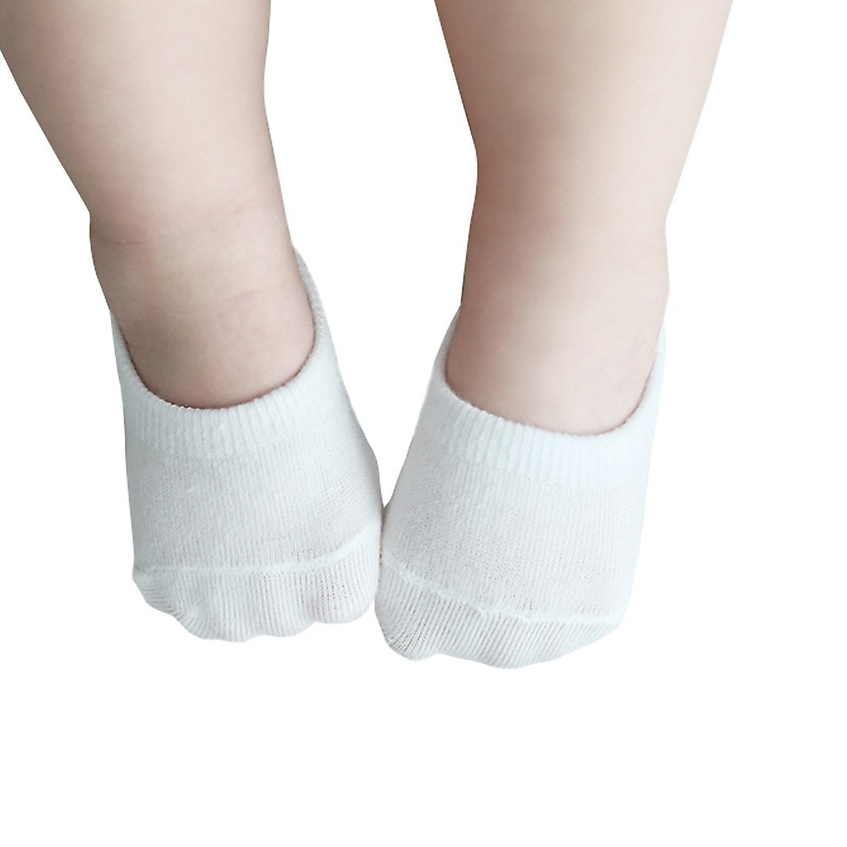 5 Pairs Baby Girls Boys No Show Socks Non-Skid with Grippers, Unisex Newborn Seamless Half Cushion Low Cut Socks, Anti Slip Socks for Infants Toddlers