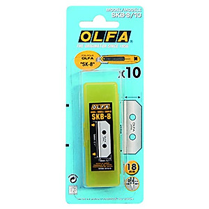 OLFA 1077173 SKB-8/10B Replacement Blades for SK-8 Knife, 10-Pack