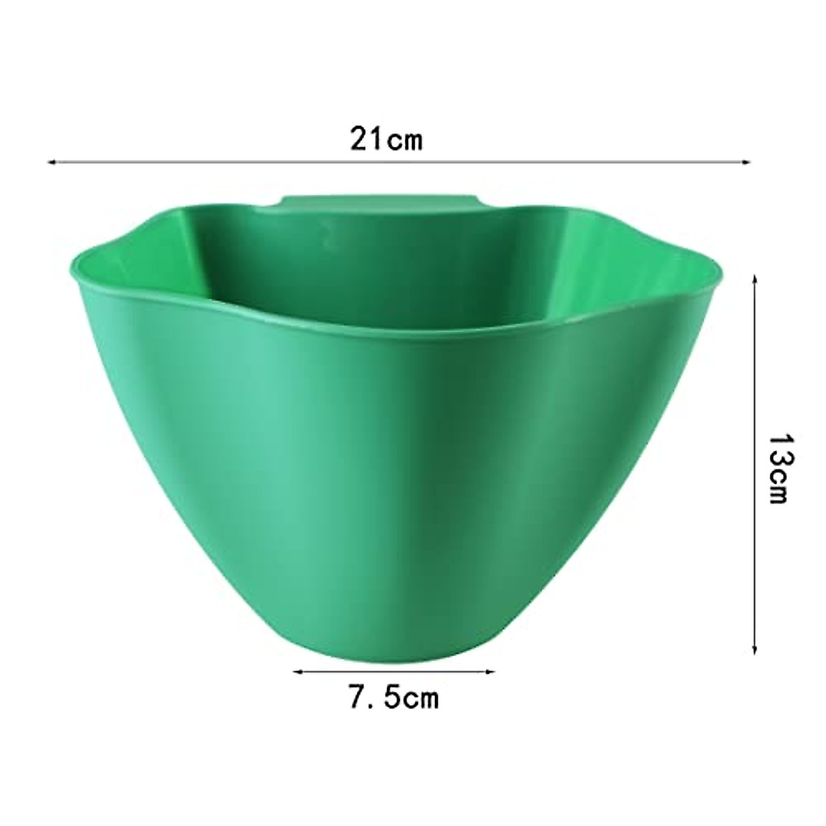 Cute Countertop Compost Bin Hanging Trash Can, Garbage Container for Kitchen/Bedroom/Office/Garage, Cabinet Counter Mounted for Easy Collection of Food Scraps (Dark Green)