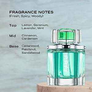 Swiss Arabian EDGE Men, Eau de Parfum 100mL | Clean, Citrusy and Shower Fresh | Lemon, Lavender, Mint, Cinnamon, Cardamom, Cedarwood, Patchouli, Sandalwood | by Oud Perfume Artisan Cologne Spray