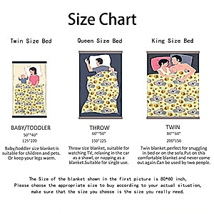 Rutiea Koala Babies and Yellow Bees Throw Blanket Ultra Soft Flannel Fleece Blanket for Sofa Couch Bed, Anti-Pilling Warm Cozy Microfiber Blanket for Kids Adult All Seasons