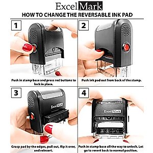 ExcelMark Return to Sender NOT at This Address Self Inking Rubber Stamp - Red Ink (A2359) - Large Size (Stamp Plus 5cc Refill Ink)