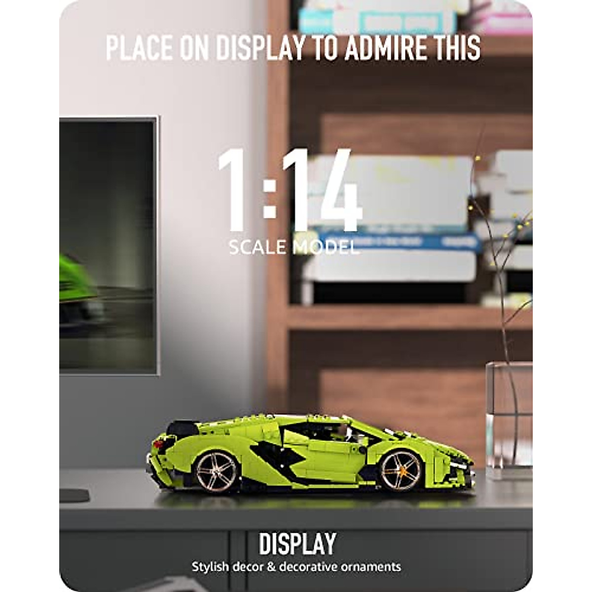 Nifeliz Mini SAI Sports Car MOC Building Blocks and Construction Toy, Adult Collectible Model Cars Set to Build, 1:14 Scale Sports Car Model (1133 Pcs)