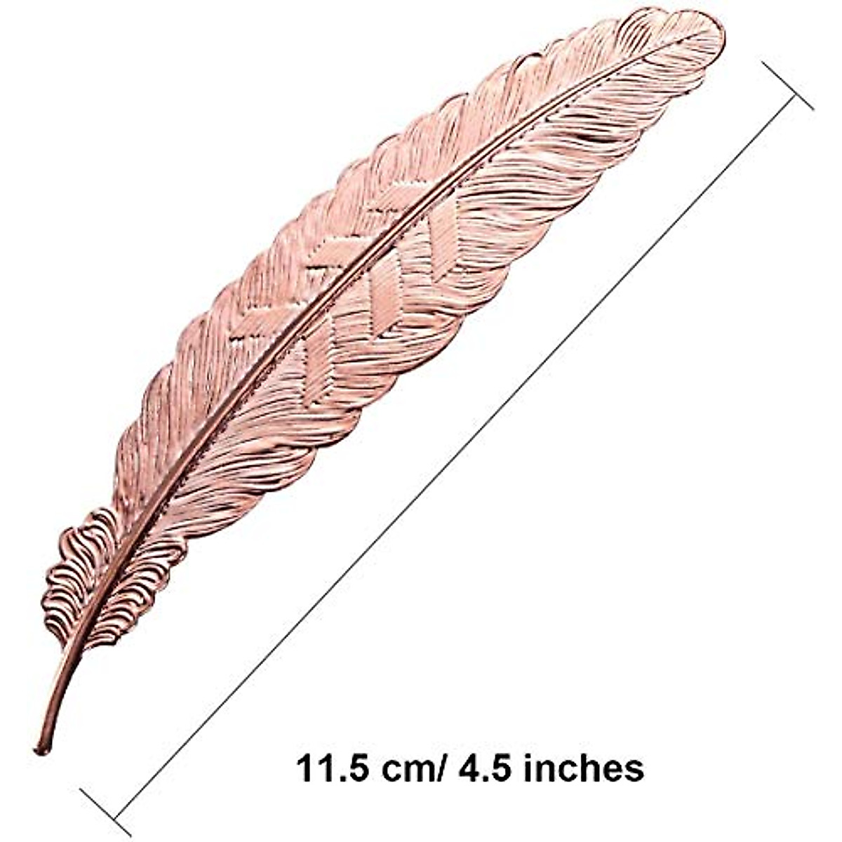 7 Pieces Metal Feather Bookmarks Assorted Metal Bookmark Feather Shape Book Marker for Adults and Kids (1 Set)
