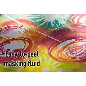 Pebeo Easy Peel Liquid Latex Masking Fluid - Drawing Gum - Dries Quickly - For Ink - Watercolor - Gouache Painting & Illustration - Fine Arts & Crafts Supplies - 45ml Bottle
