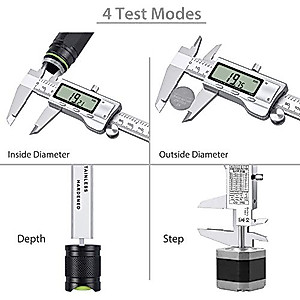 Proster Digital Vernier Caliper 6inch/150mm + 32 Feeler Gauges Dial Calipers Electronic Caliper Fractions/Inch/Metric Calipers Measuring Tool for Length Width Depth Inner/Outer Diameter