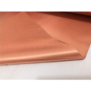 Pure Copper Fabric Blocking RFID/RF-Reduce EMF/EMI Protection Conductive Fabric for Smart Meters Prevent from Radiation/Singal/WiFi Golden Color 78"x43" inch