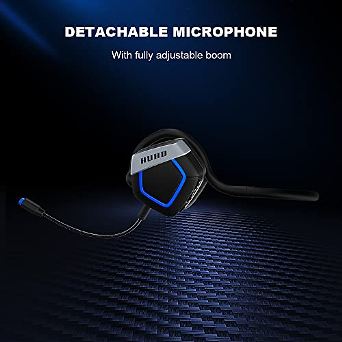 HUHD Wireless Gaming Headset for Switch 2.4G Wireless Gaming Headphones Switch,PC,PS4,PS5 with Adjustable Noise-Canceling Boom Microphone