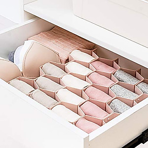 Arinda Honeycombs Drawer Organizer Adjustable Clapboard Divider Separator DIY Drawer Divider Partition Storage Underwear Socks Bras Ties Belts Scarves Baby Clothes Organizer