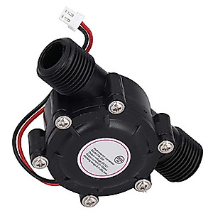 Mini Water Turbine Electric Generator, Hydro Power Converter Brushless Electricity Generator, 12V DC Output Hydroelectric Power Supply for Shower Light Outdoor Camping