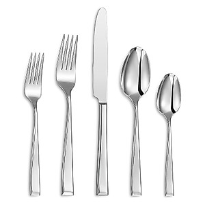 Royalrose 20-Piece Alexander Fine Silverware Set, Service for 4, 18/10 Stainless Steel, Well Made, Dishwasher Safe, Heavy Duty Flatware Set