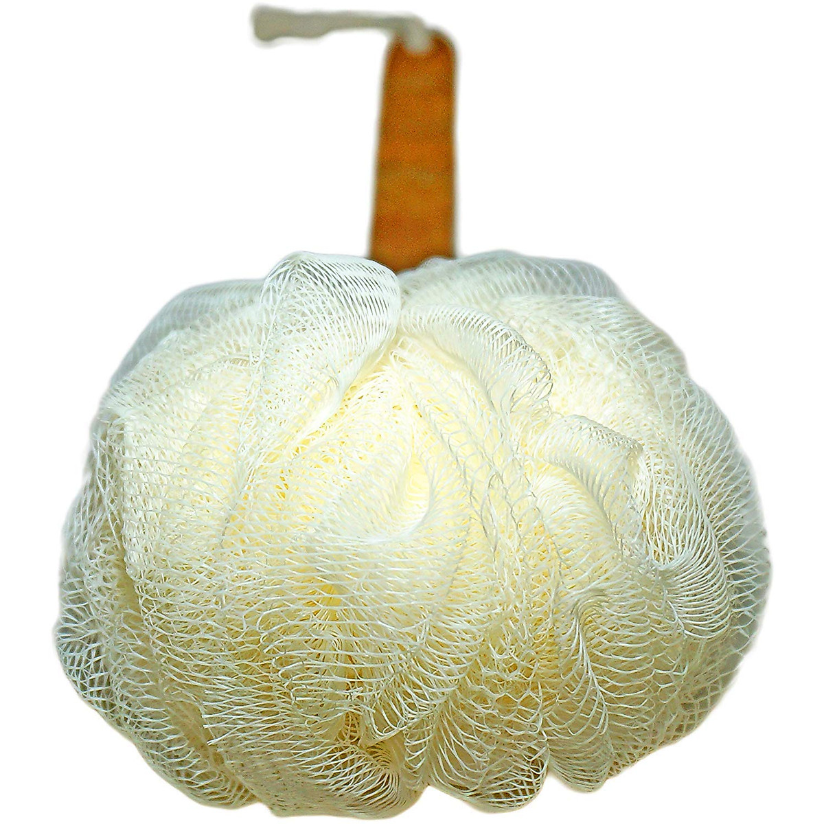 4 Pack Shower Loofah Body & Back Scrubber - Exfoliating Loofah luffa loofa Bath Brush On a Stick - with Long Wooden Handle Back Brush for Men & Women - Easy Reach Body Wash & Lotion Applicator