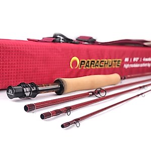 M MAXIMUMCATCH Maxcatch Parachute Fly Fishing Rod 4 Piece 9ft 5wt Graphite IM12/40T Carbon Fiber Fast Action Fly Rod (9FT 5WT 4SEC)
