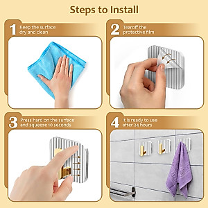 Jabal Premium Heavy Duty Adhesive Acrylic Hooks Set of 5 Hooks with 5 Extra Stick Pads | Damage-Free Hanging | Multiple Uses | Transparent and Stylish